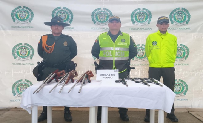 Policía Nacional Logra La Incautación De 13 Armas De Fuego De